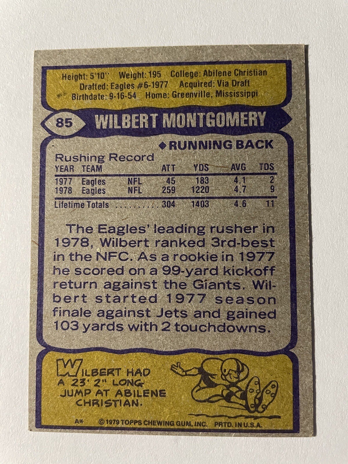 1979 Topps - #85 Wilbert Montgomery (RC) for sale online | eBay