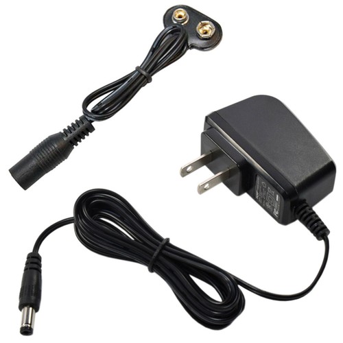 9V Battery Snap Connector & AC Adapter for Radio/Square 6HR61 6KR61 ...