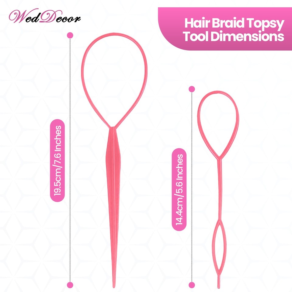 Topsy Tail Hair Styling Loop Tool Easy Ponytail Braid Maker Accessory ...