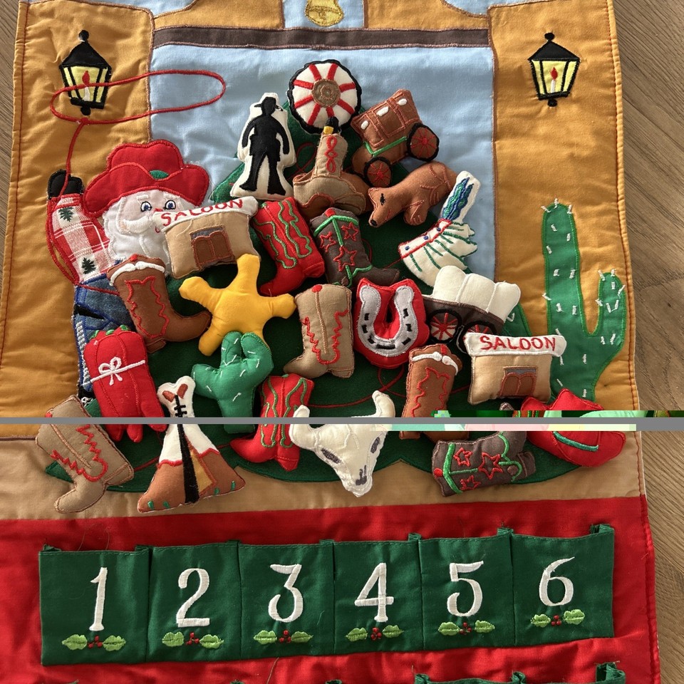 Pockets of Learning Advent Calendar Merry Xmas Y’all Western Santa ...
