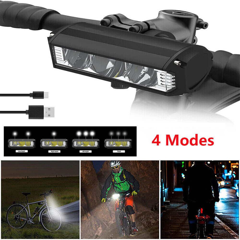 Rechargeable Bike Bicycle Light LED Bike Lamp Outdoor Torch Front ...