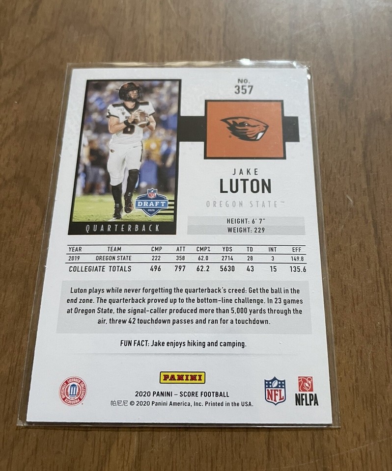 Jake Luton 2020 Score Showcase #/100 | eBay