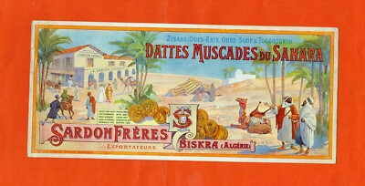 DB48-PUBLICITÉ-DATTES MUSCADES DU SAHARA-SARDON FRÈRES-BISKRA-ALGÉRIE ...