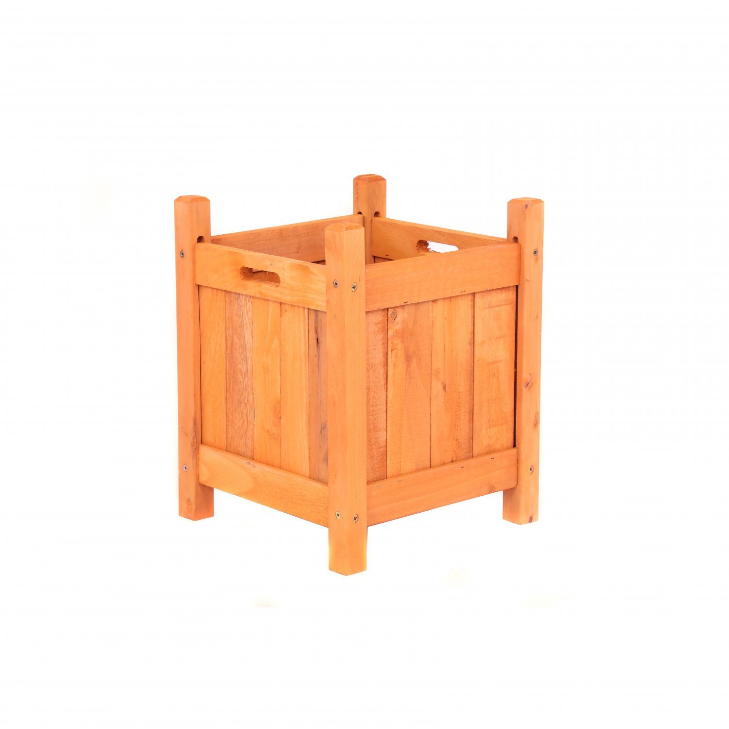 NEW! Small Garden Wooden Square Flower Planter Ornamental Plant Pot | eBay
