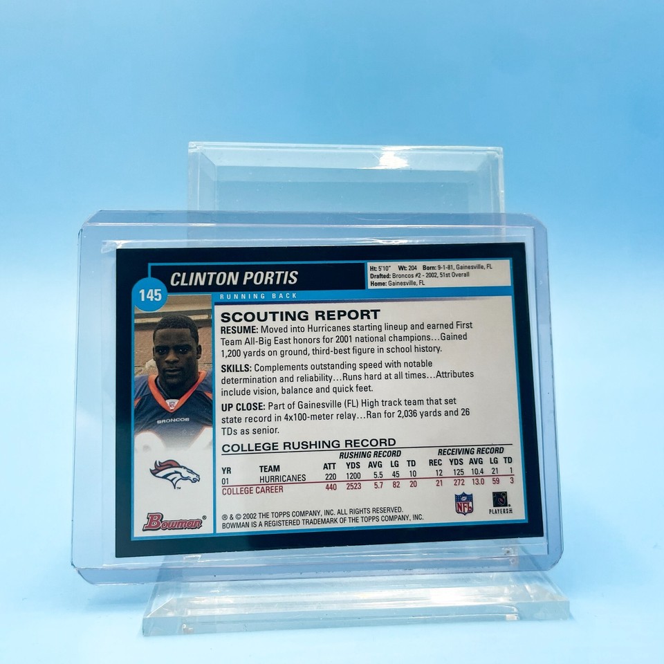 Clinton Portis Rookie - 2002 Bowman - Denver Broncos | eBay