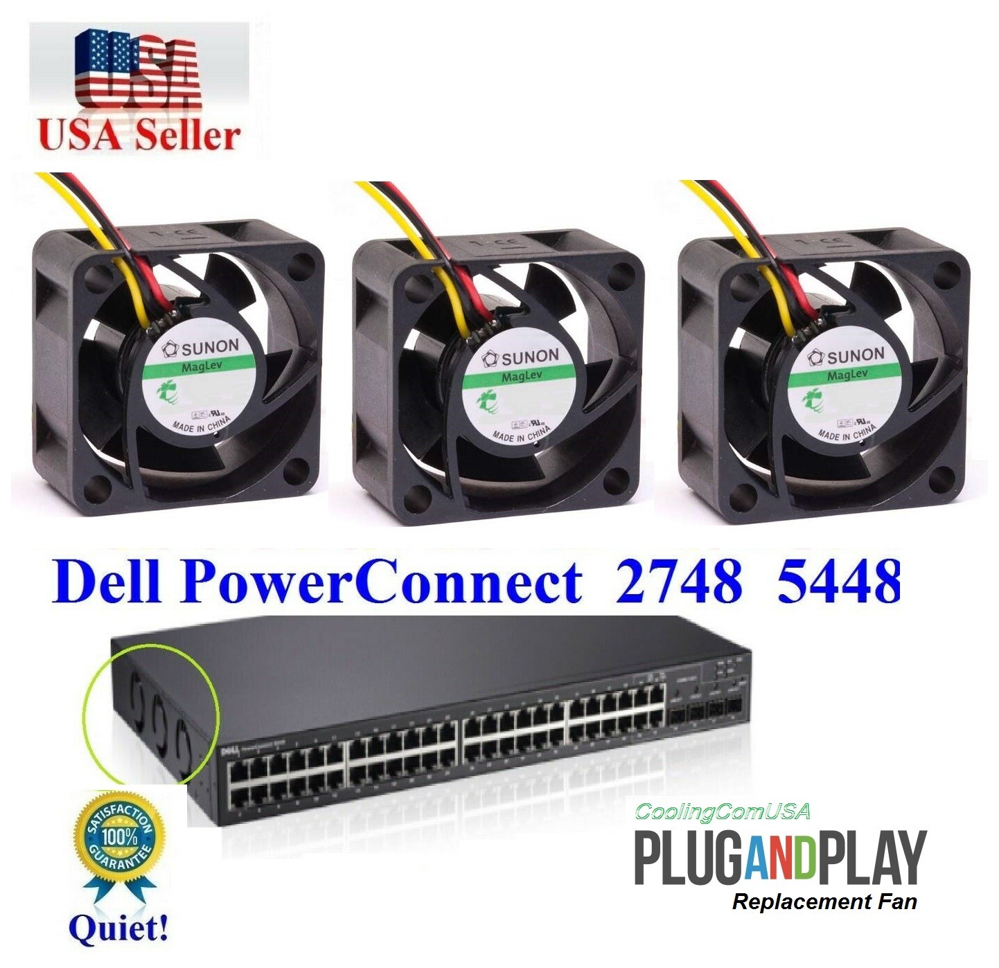 3-Pack New Replacement Fans for Dell PowerConnect 2748, 5448 | eBay