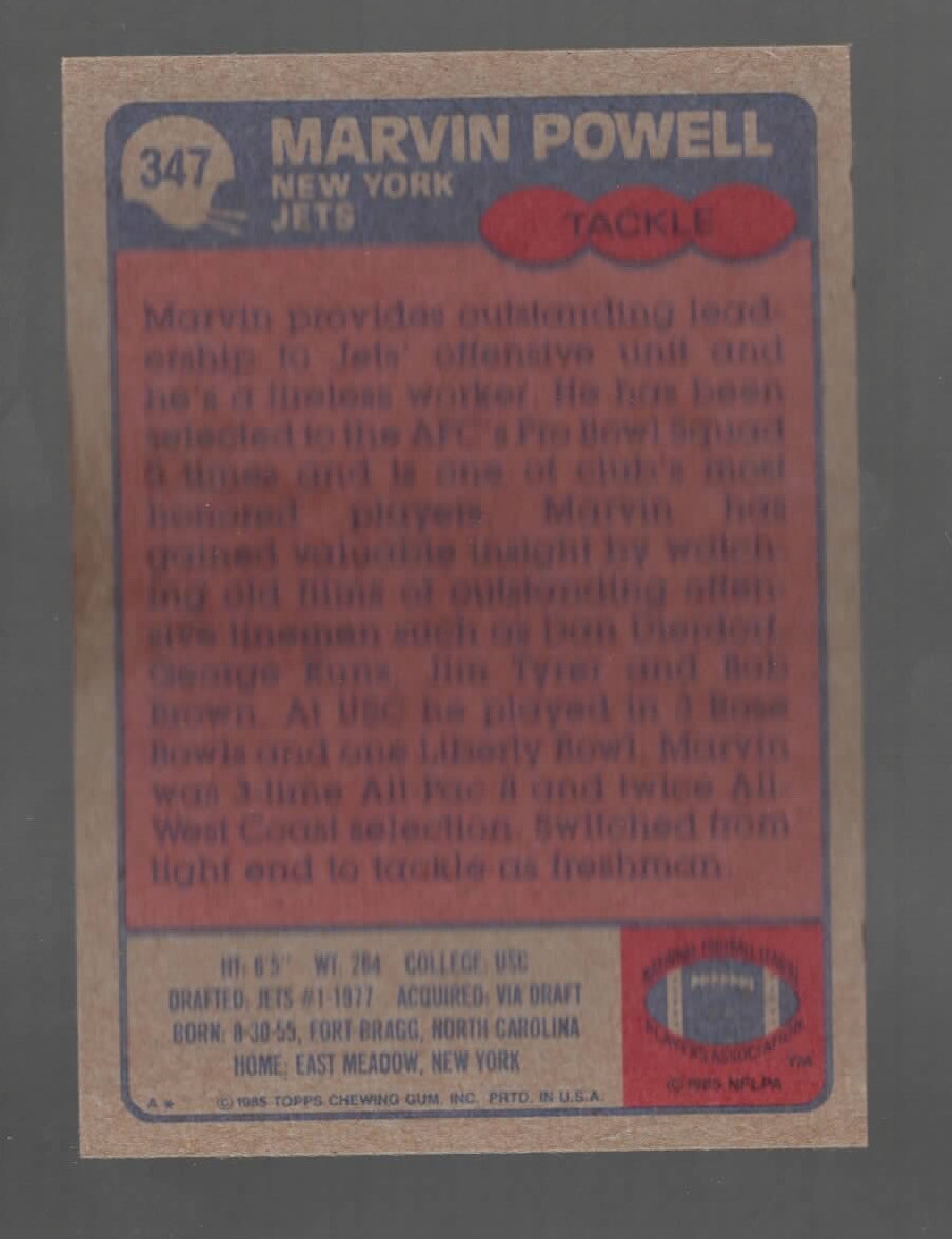 1985 Topps #347 Marvin Powell Excellent | eBay