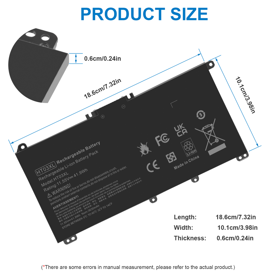 Battery For HP 240 G7, 245 G7, 250 G7, 255 G7 laptop HT03XL HT03041XL ...