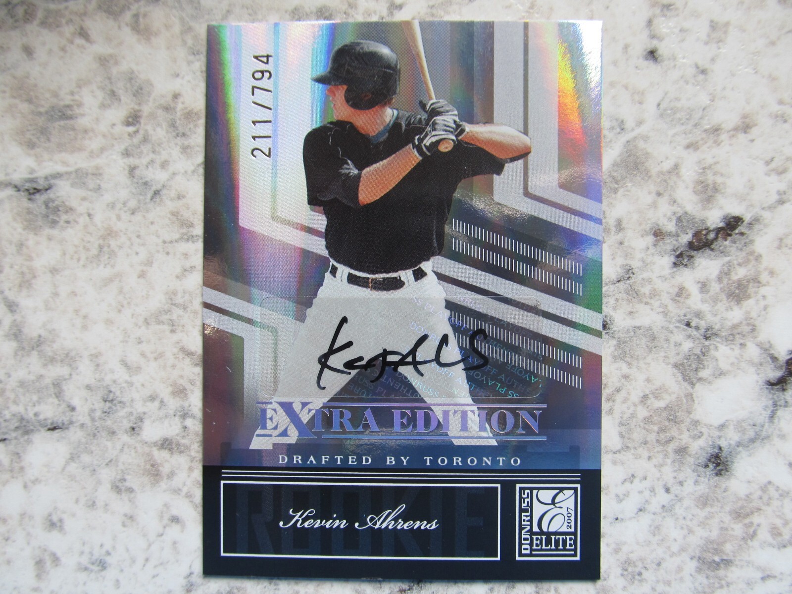 Blue Jays Kevin Ahrens Signed Autographed 2007 Donruss Elite Extra ...