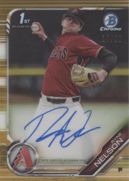 2019 Bowman Draft - Chrome Draft Pick Autographs Ryne Nelson #CDA-RN ...