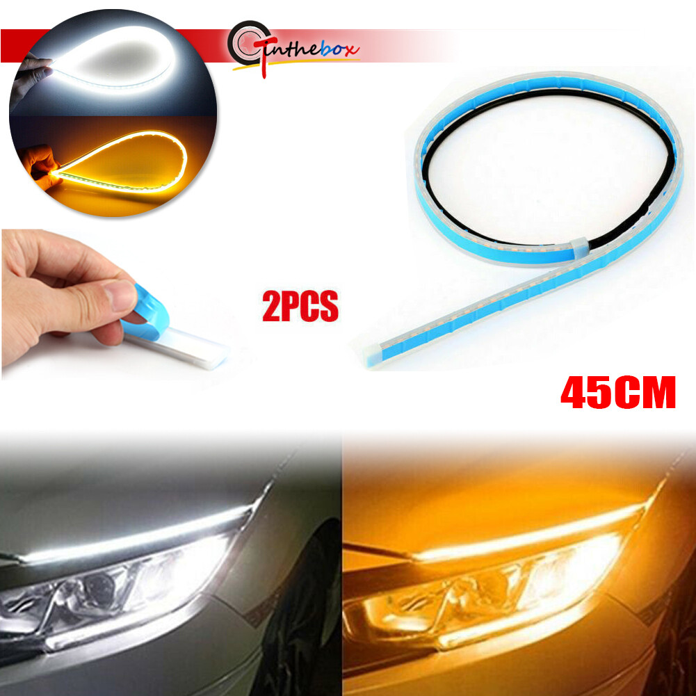 45cm(18") Switchback DRL Turn Signal Sequential Lights LED Strips For ...