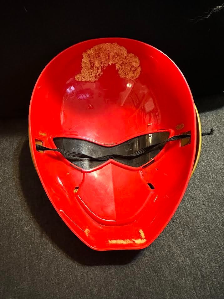 2003 Power Rangers Ninja Storm plastic Mask helmet red mask used good ...