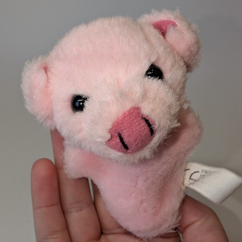 Cute Pink Pig Finger Puppet Plush Toy Mini Farm Animal Storytelling ...