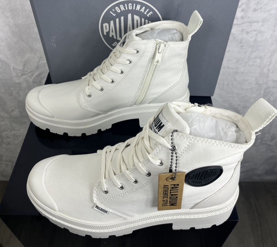 Palladium Women's Pallabase Twill Boots Shoe Platform Star White Size 9 ...