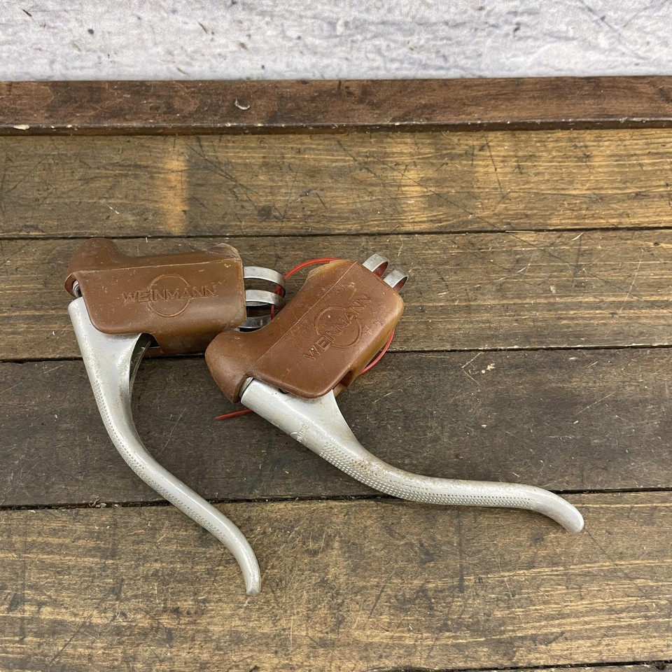 Vintage Weinmann Road Bike Brake Levers Hoods Pair Missing Cable Stops ...