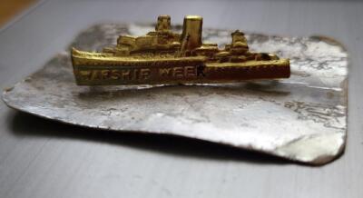 Vintage WW2 "Warship Week" Home Front Fund Raising Military Ship Pin ...