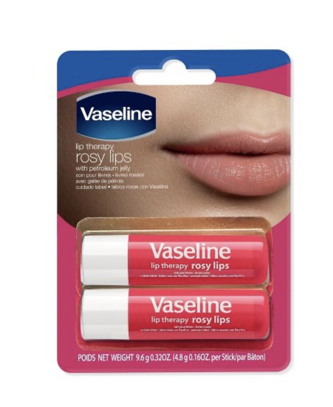 Vaseline Rosy Lip Therapy Stick ,Tinted Balm made from pure Vaseline ...
