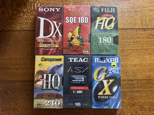 Lot Of NEW BLANK VHS Pal TAPES Mixed Brands Sealed Never Opened Free ...