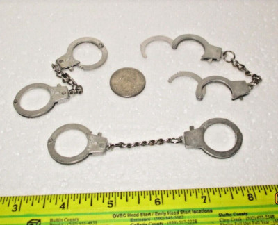 Mini Handcuffs 3 pairs Included - Novelty/Joke, Fun Gag Gift for Police ...