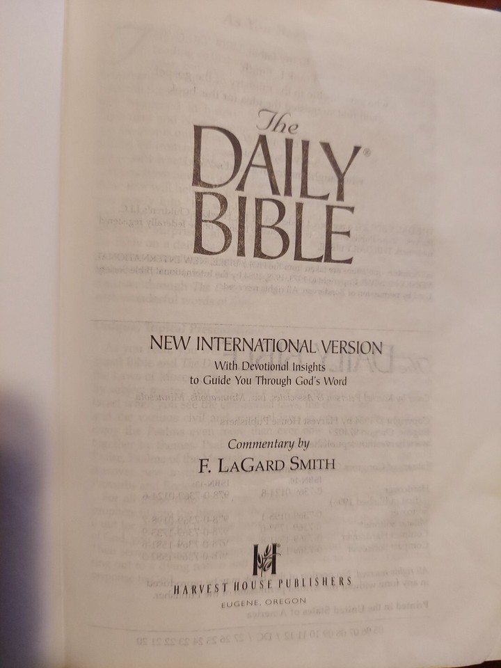 THE DAILY BIBLE F. Lagard Smith Chronological Order NIV With Devotional ...
