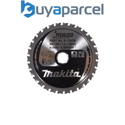 Makita B-33526 B-33526 Specialized for Metal Cutting Saw Blade 136 x ...