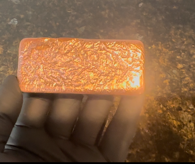 🔥 Gorgeous 1 + Lb Pound .999 Pure Copper ART Bars Bullion Hand Poured ...