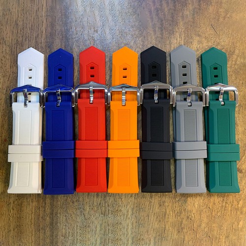 12/14/16/18/20/22/24/26/28MM Silicone Bracelet Watch Band Strap Rubber ...