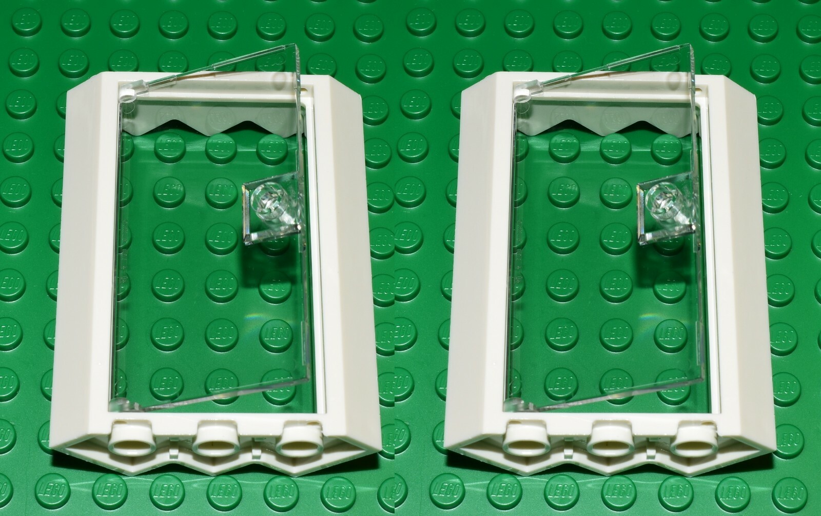 LEGO CORNER doors and frames for house (pack of 2) 4x4x6 white clear ...