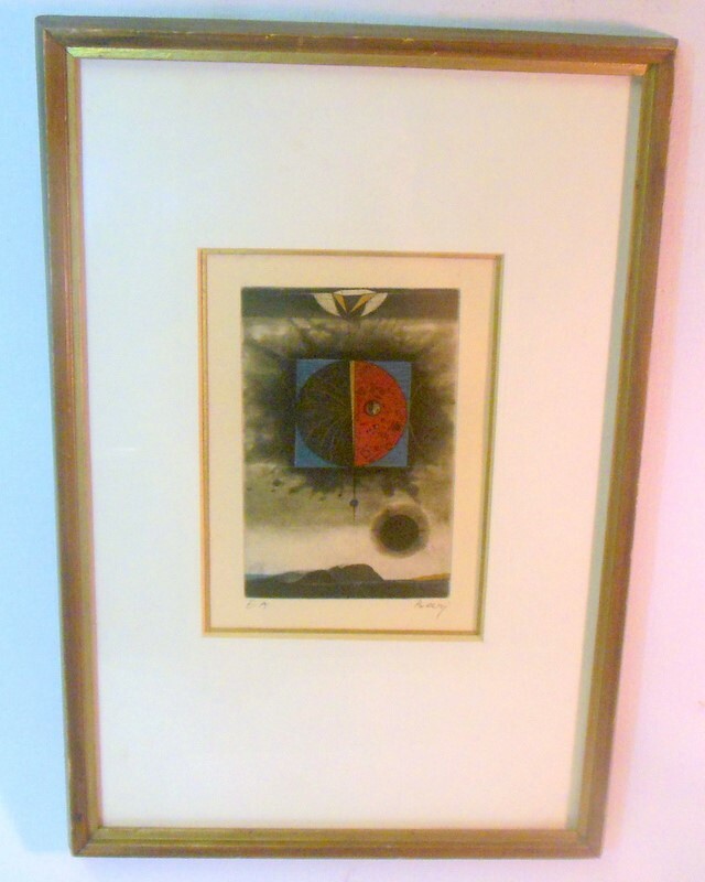 Tuvia BEERI Etching Aquatint Absract Print ISRAELI ART Safrai Gallery ...