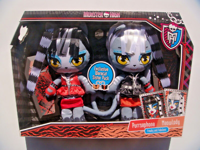 TOYS"R"US EXCLUSIVE 2012 MIB MONSTER HIGH WERECAT SISTER PACK PLUSH ...