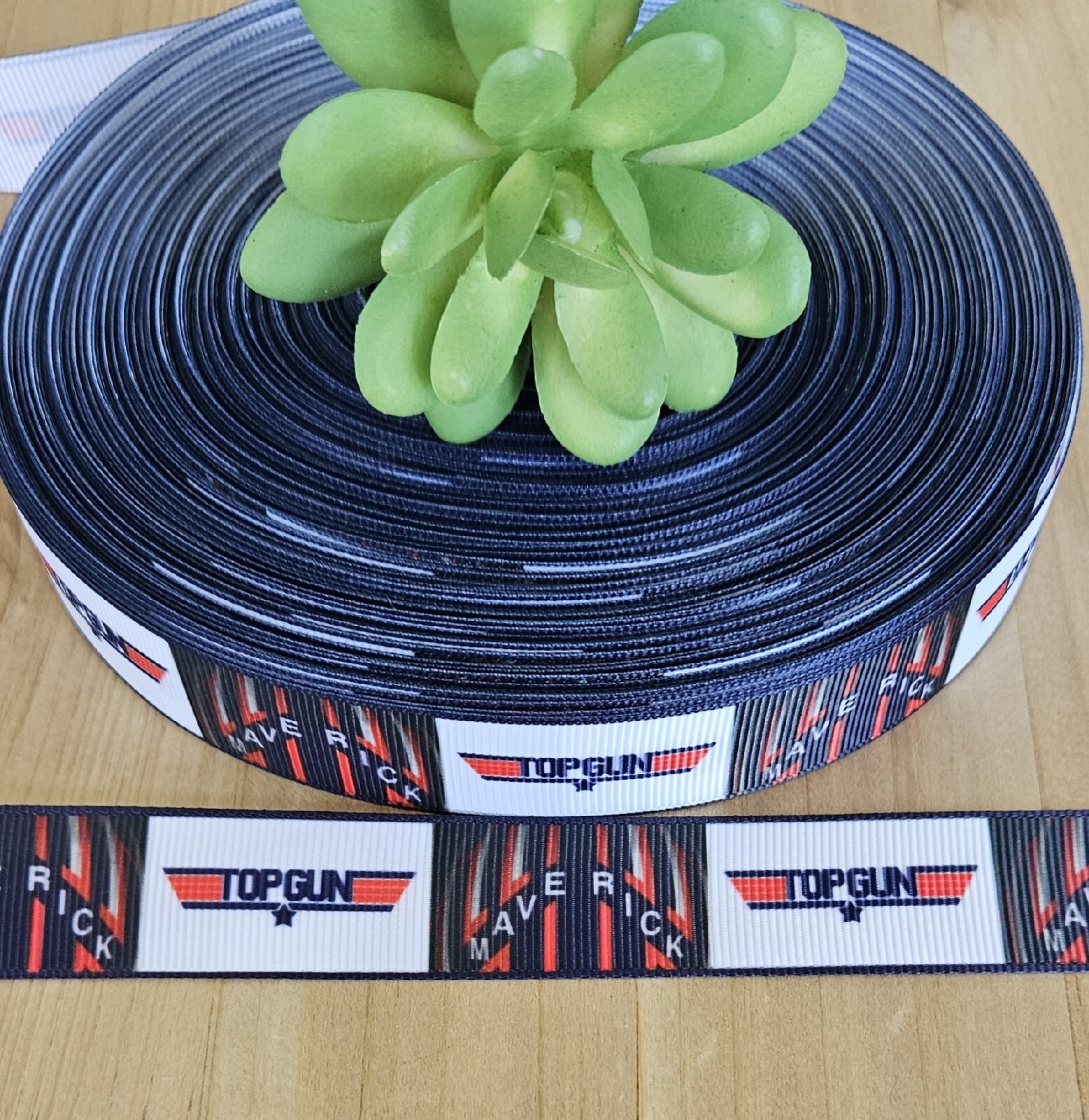 7/8 Inch (1 YD) Top Gun Maverick Grosgrain Ribbon Movie Pilot Lanyard ...