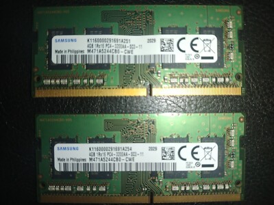 Samsung 8GB 1Rx8 PC4-3200AA Memory Modules (Two Modules) | eBay