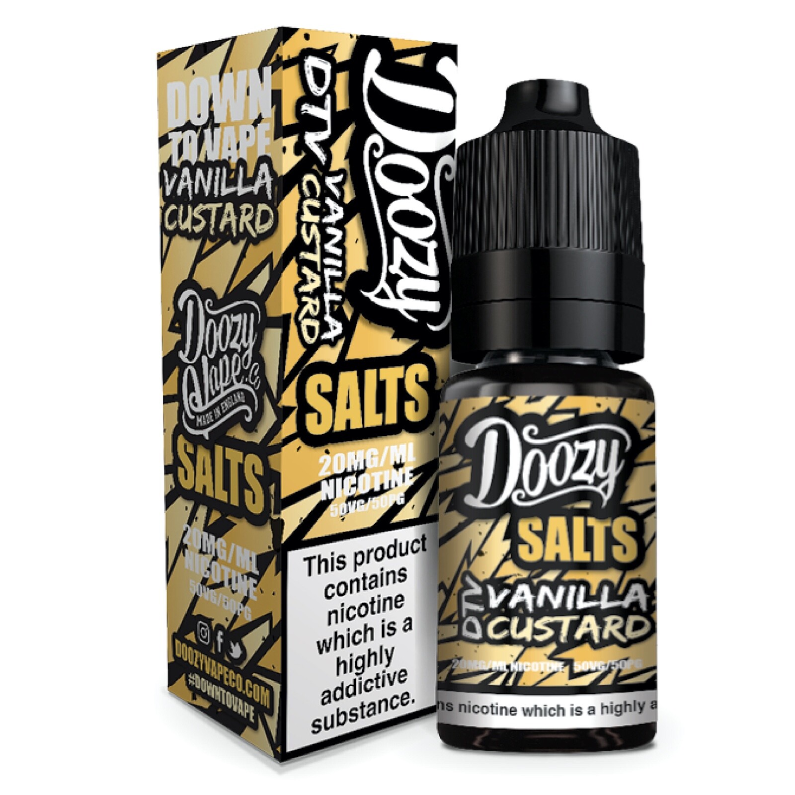 DOOZY 10ml nic salt salts shot E liquid Flavour Vape Juice Nicotine ...