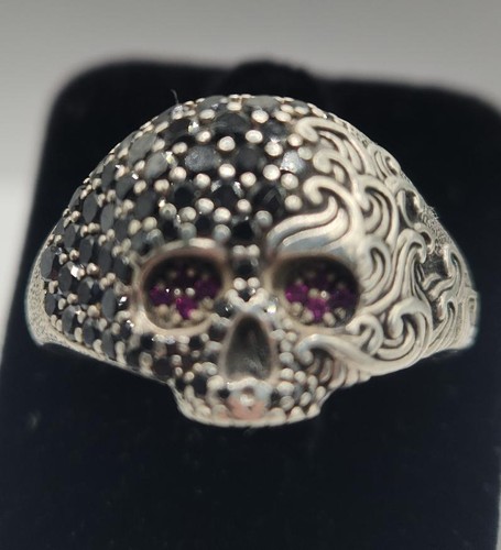 David Yurman Black Diamond Skull with Ruby Eyes Ring Size 13 (VAP024554 ...