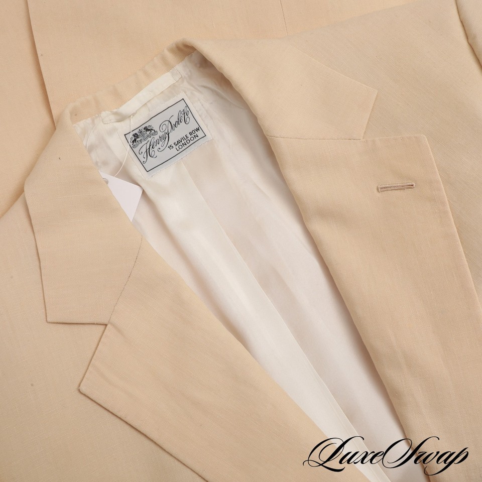 #1 MENSWEAR Henry Poole Savile Row England 2015 Bespoke Beige Linen ...