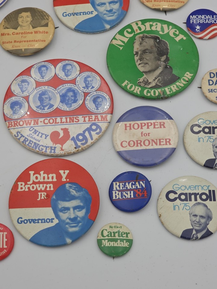 Political Pins/Buttons Governor President Bush Carter | eBay