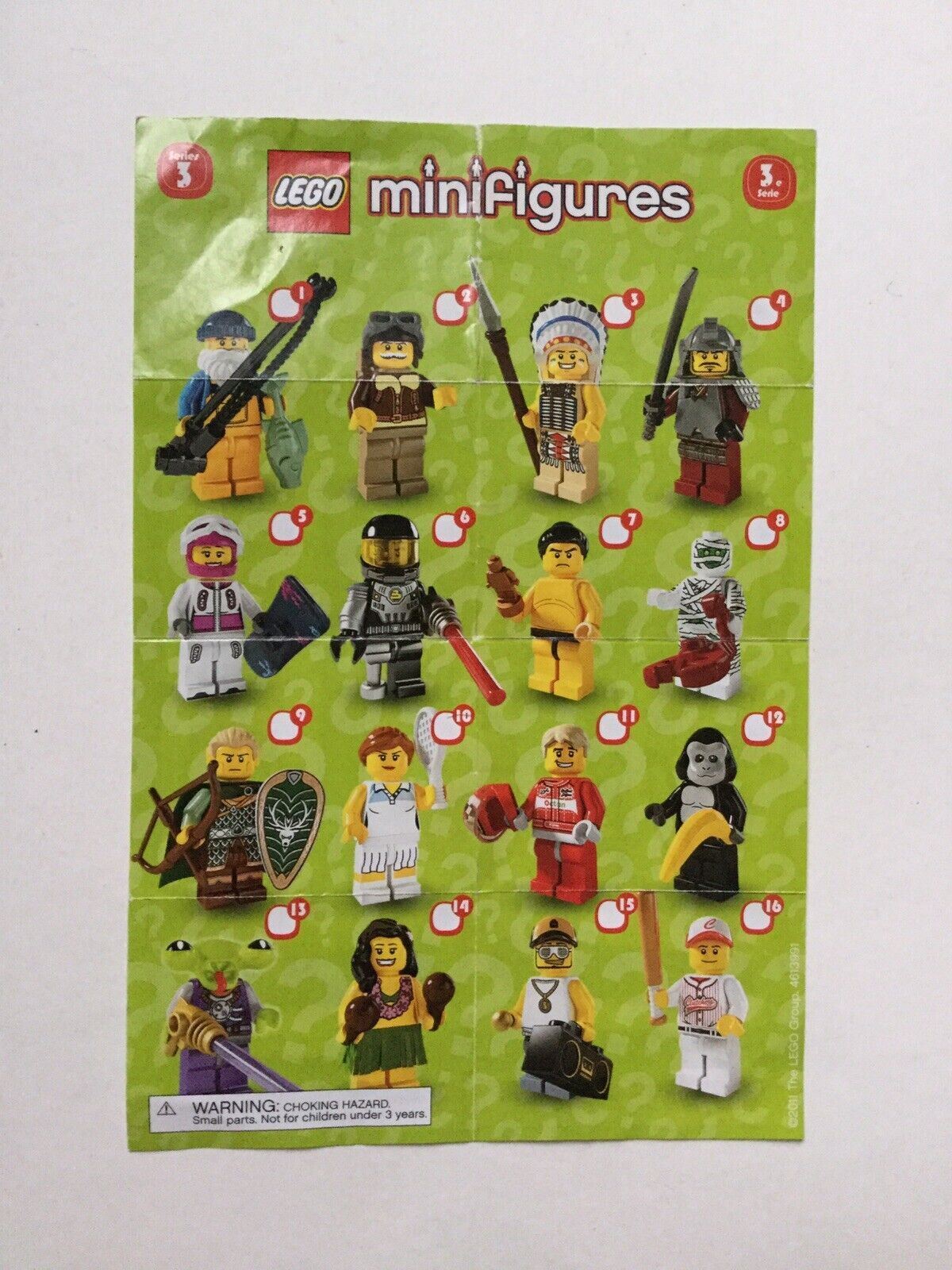 Lego Collectable Minifigures Series 3 Year 2011 Lime Colored Charecter ...