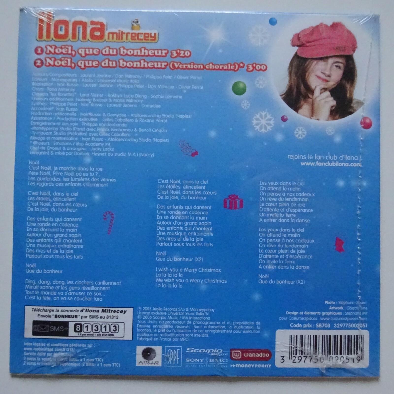 ILONA MITRECEY : NOEL, QUE DU BONHEUR (VERSION CHORALE) - [ CD SINGLE ...