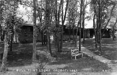 c1940 Gull Point Lodge, Lake Okoboji, Iowa Real Photo Postcard/RPPC | eBay