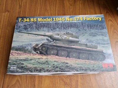 Rye Field Model 1/35 T-34/85 1944 No.174 Factory Tank Model Kit 5040 ...