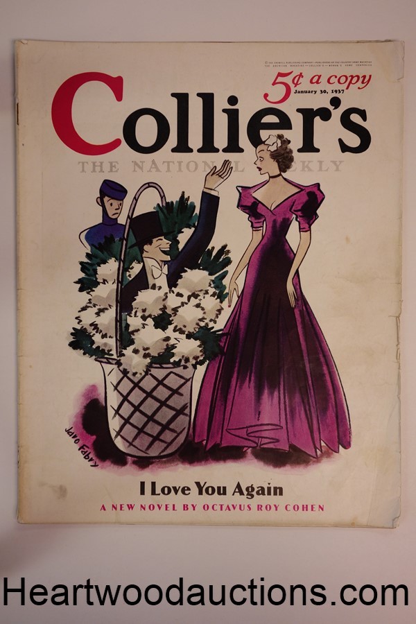 Collier's Jan 30, 1937 Octavus Roy Cohen "I Love You Again"; Jaro Fabry ...