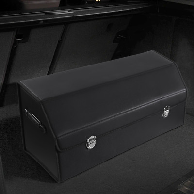 Durable Foldable Leather Car Trunk Organizer Storage Box with lid for ...