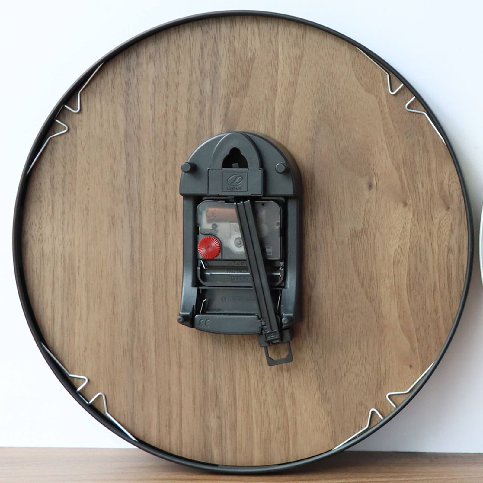 12" Wall Clock Brown Wood Finish Dining Room Industrial Wall Clocks ...