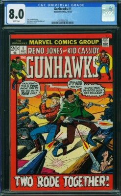 Gunhawks 1 CGC 8.0, 1972, Marvel, 1st Gunhawks, Reno Jones and Kid ...