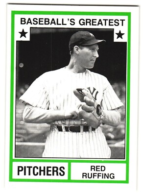 Red Ruffing 1982 TCMA Greatest Sluggers Card #28 Green Boarders | eBay