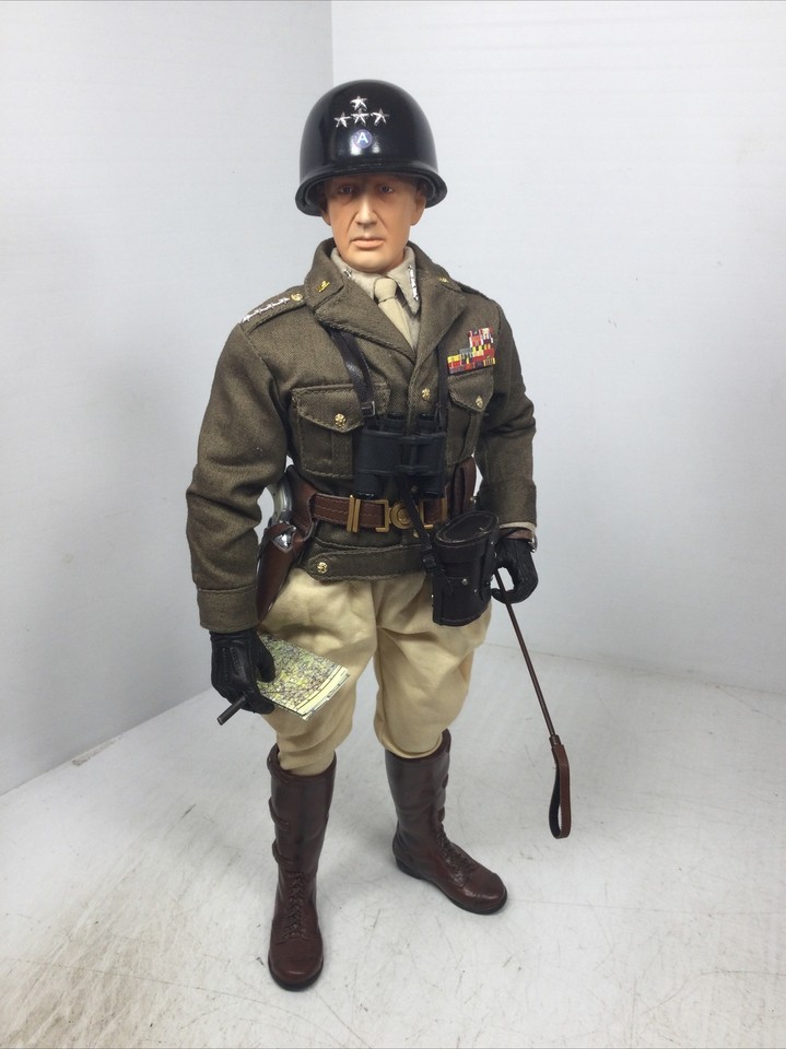1/6 DRAGON WW2 US 4 STAR GENERAL GEORGE S. PATTON JR 3RD ARMY + COLT ...