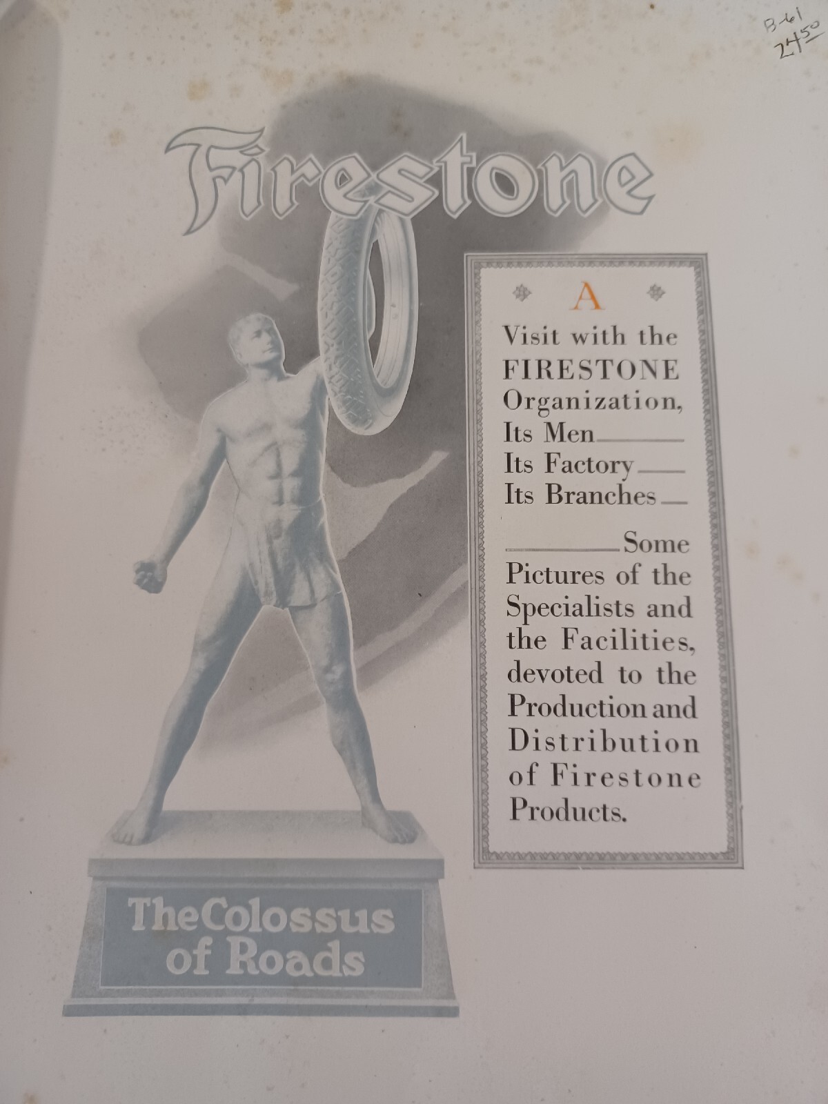circa 1916 Firestone rubber tire Co. book, | Grelly USA