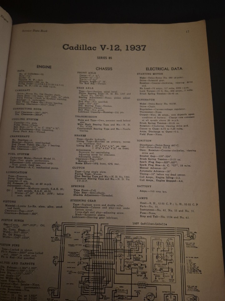 1939 Service Data Book Wiring Diagrams Tune Up Info | eBay