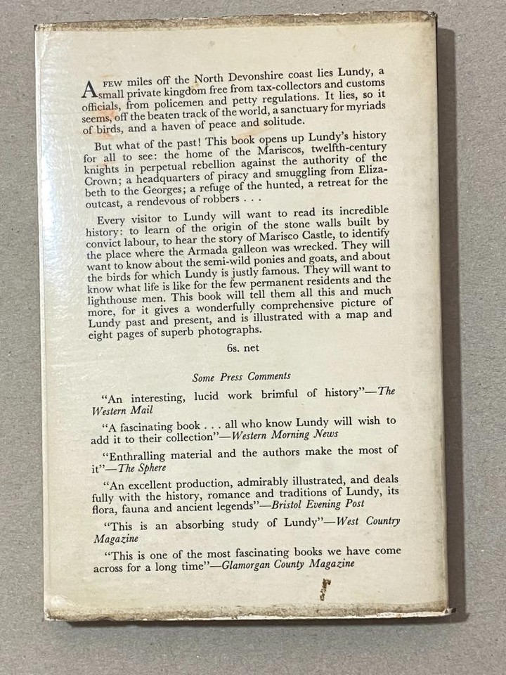 LUNDY - THE TEMPESTUOUS ISLE by ETHERTON & BARLOW - NON PHILATELIC ...