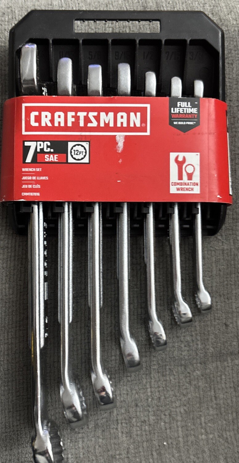 CRAFTSMAN 7-Piece Wrench Set 12-Point Standard SAE CMMT87016 NEW | eBay